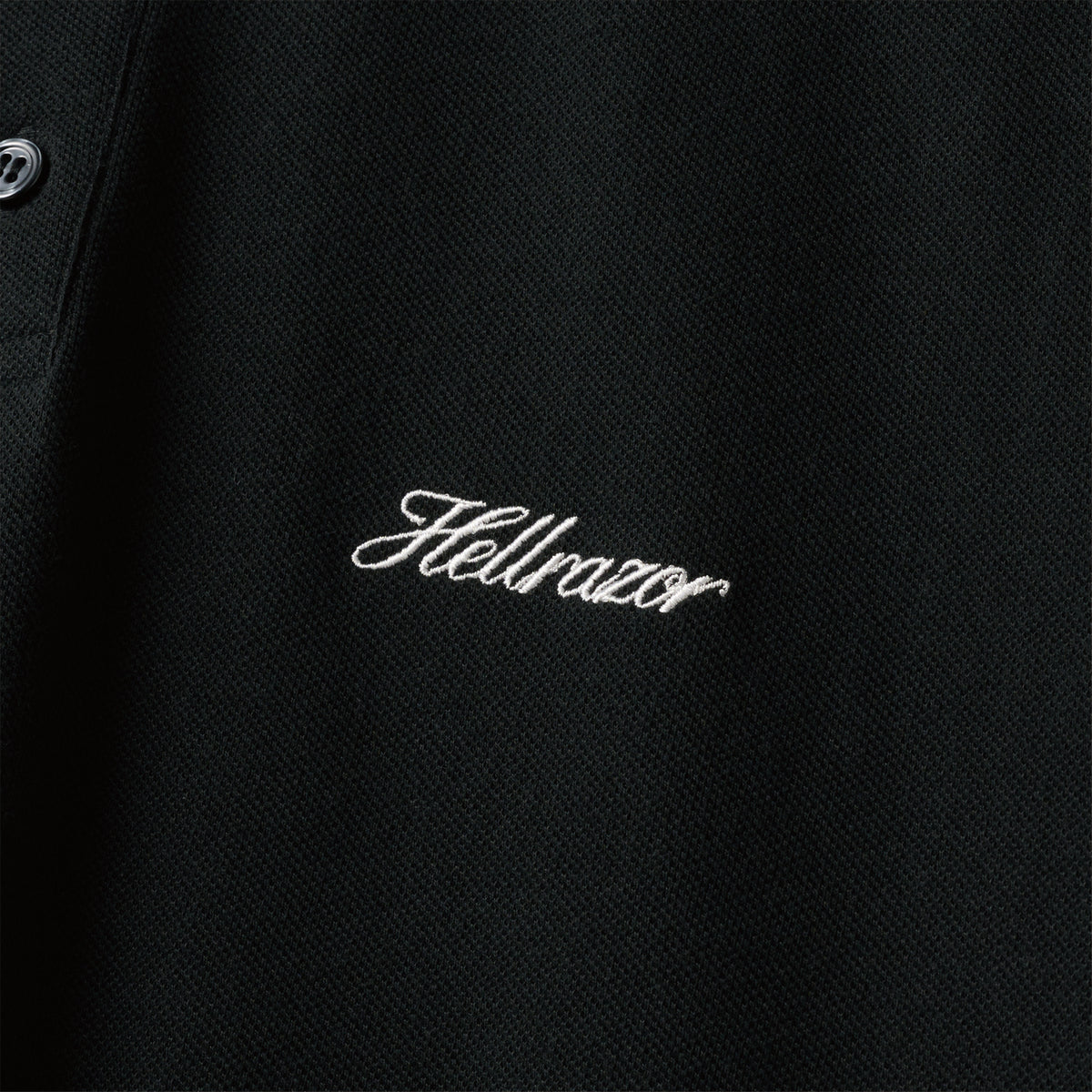 SCRIPT LOGO POLO SHIRT - BLACK – Hellrazor Online