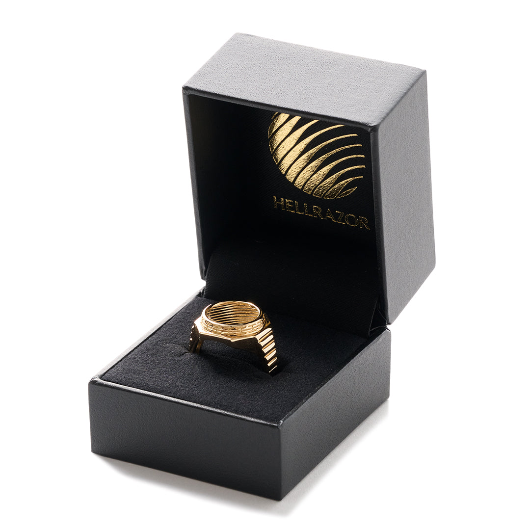 LOGO RING with ONYX - 10K GOLD – Hellrazor Online