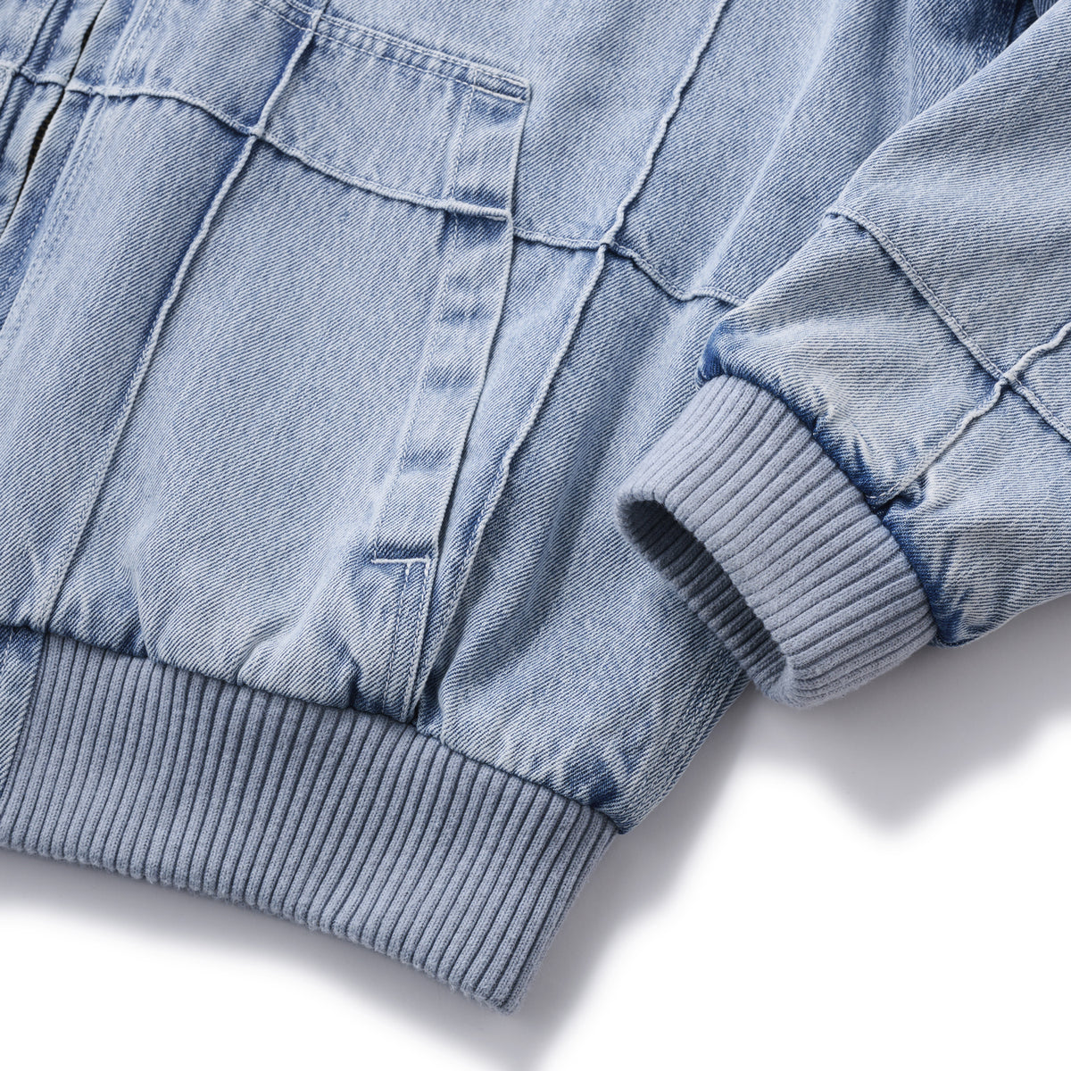 BLOCK DENIM JACKET - LIGHT INDIGO – Hellrazor Online