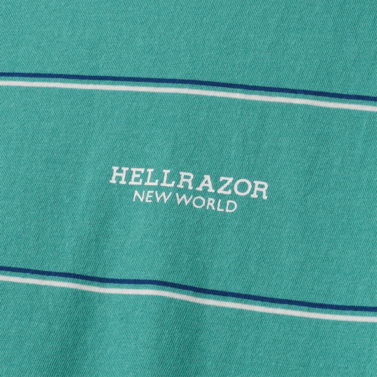 BLOCK LOGO PIN STRIPED SHIRT - TEAL – Hellrazor Online