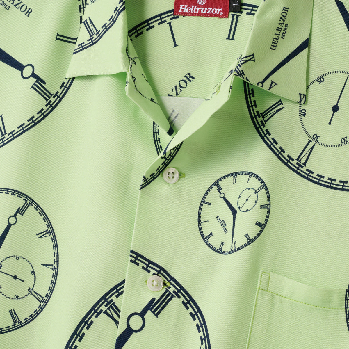 CLOCK WORK SHIRT - LIME GREEN – Hellrazor Online