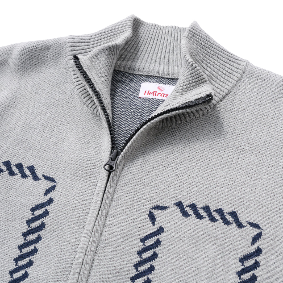 ROPE ZIP SWEATER - GREY – Hellrazor Online
